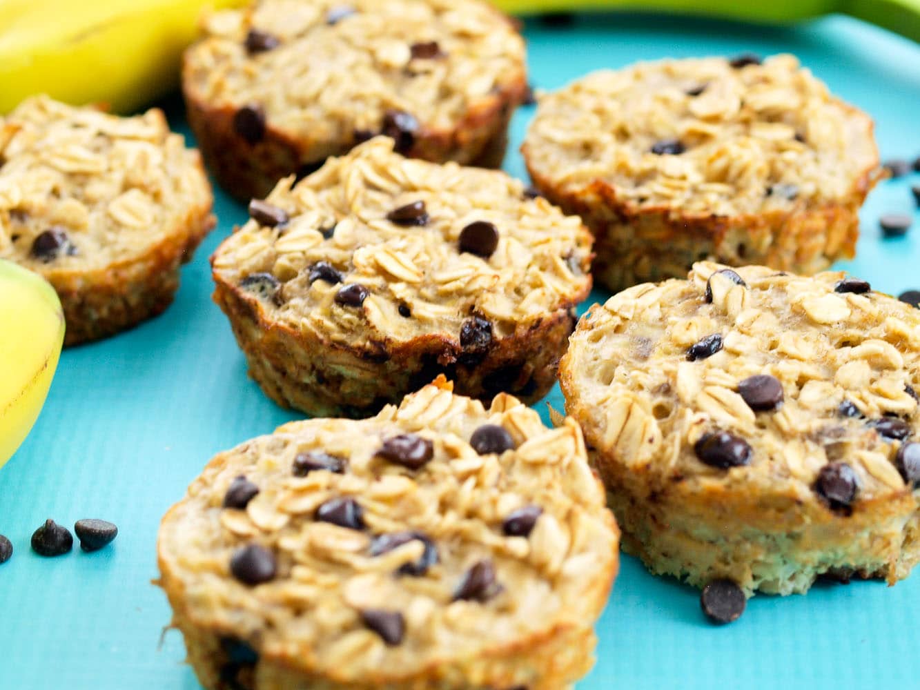 Banana Chocolate Chip Baked Oatmeal Muffins Happy Healthy Mama Banana Chocolate Chip Baked Oatmeal Muffins Happy Healthy Mama