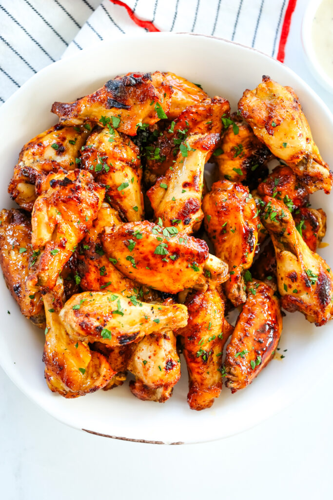 Hot Honey Chicken Wings (Easy Super Bowl appetizer!) - Happy Healthy Mama